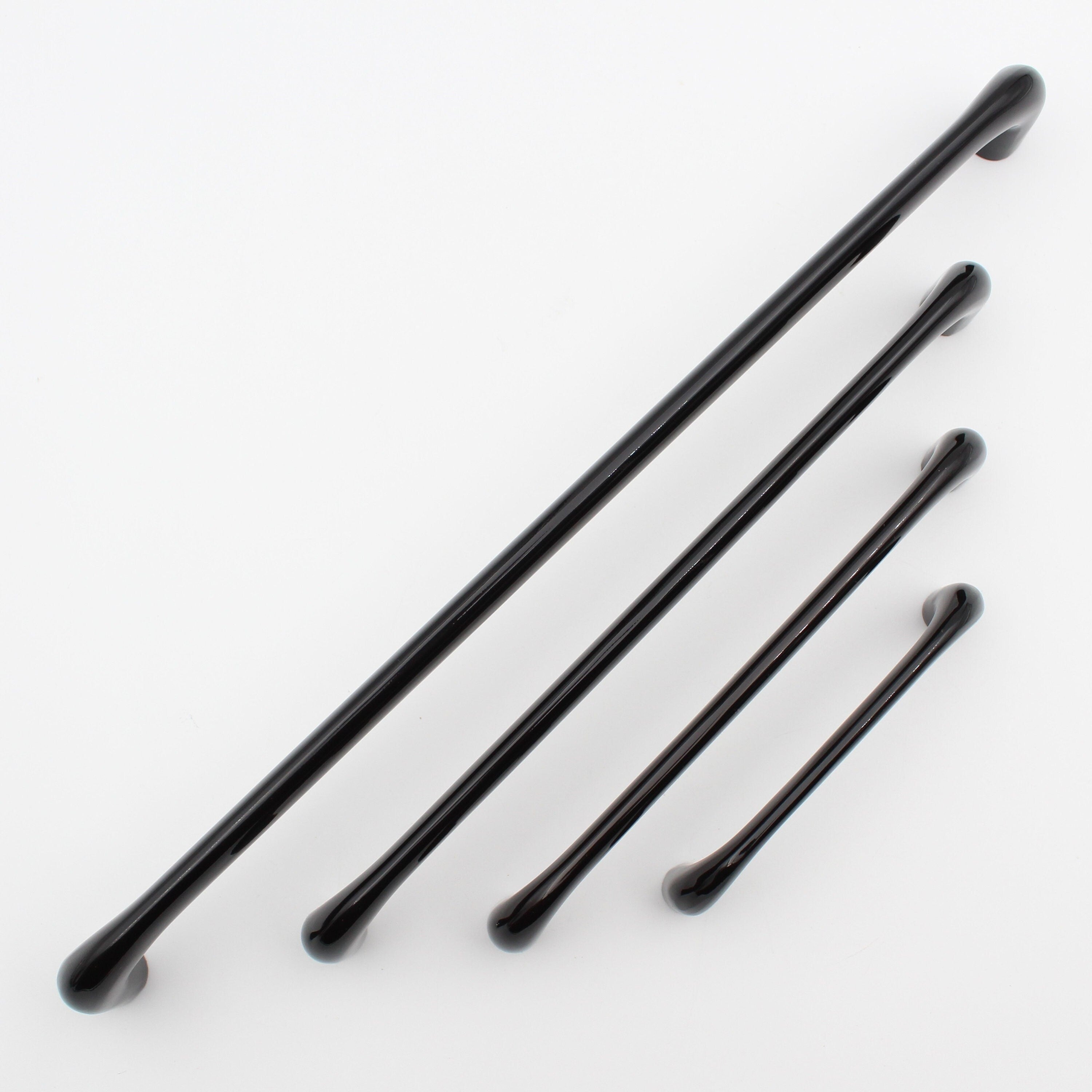PREMIUM Black shiny Modern Solid Long Pull Bar Handles For Doors Cabin ...