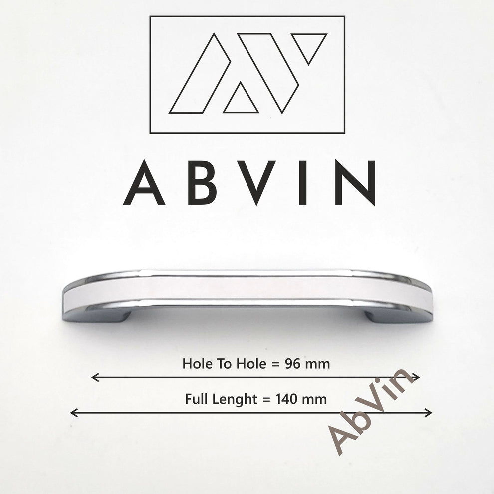 ABVIN Modern White Chrome Handles Pulls Cabinet Drawer Dresser Furnitu